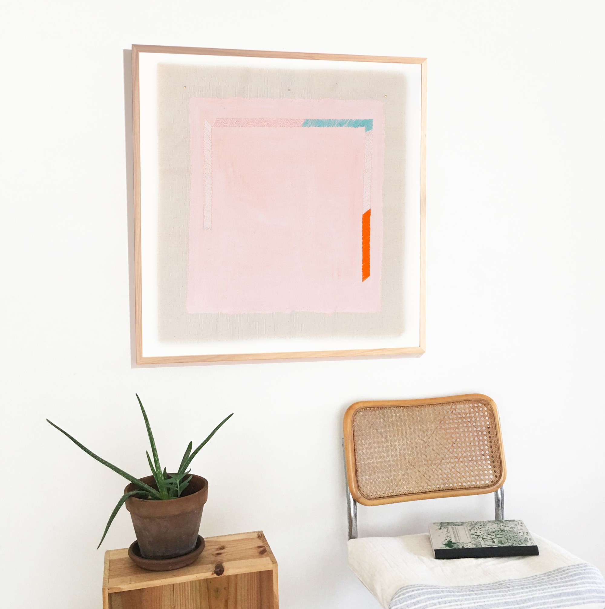Pink Turquoise Color Block Art Print by Emily Keating Snyder | Wescover ...