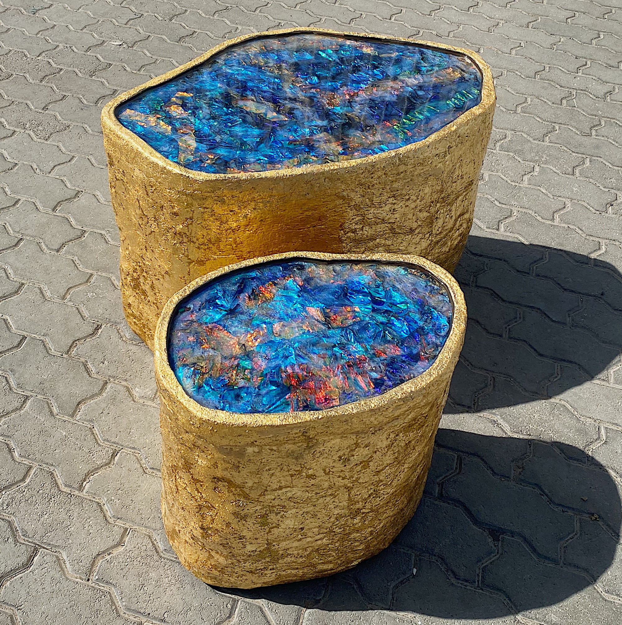 Boulder Opal inspired table by Hunaiza N Ashraf | Wescover Tables