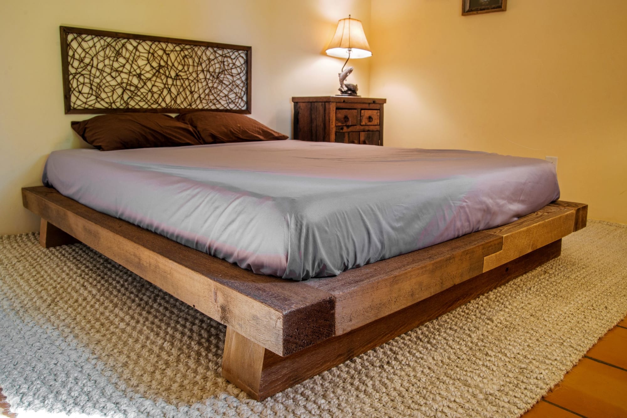 Queen timber bed frame with headboard by RealSimpleWood LLC | Wescover ...