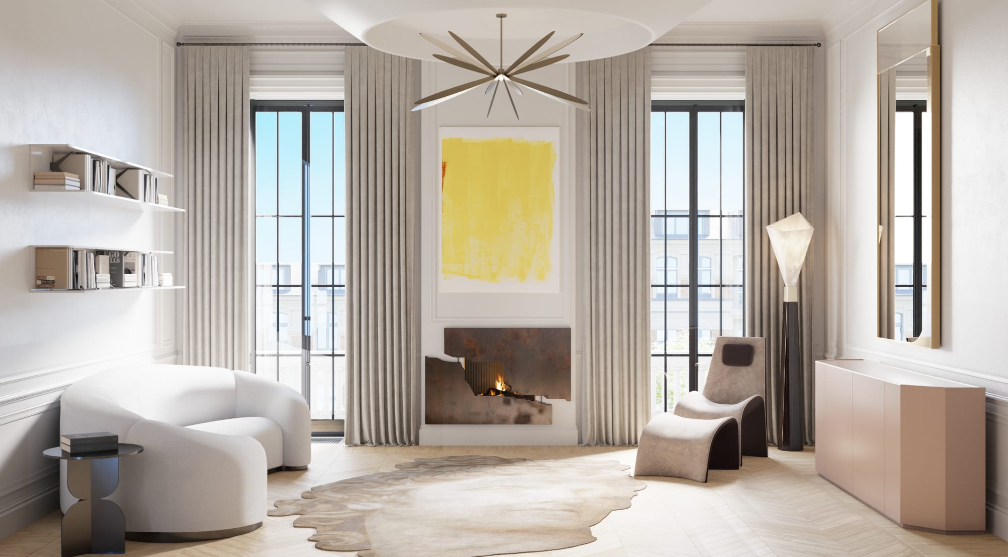 Rug Apollo hand-knotted unusual irregular asymmetric by Atelier Tapis ...