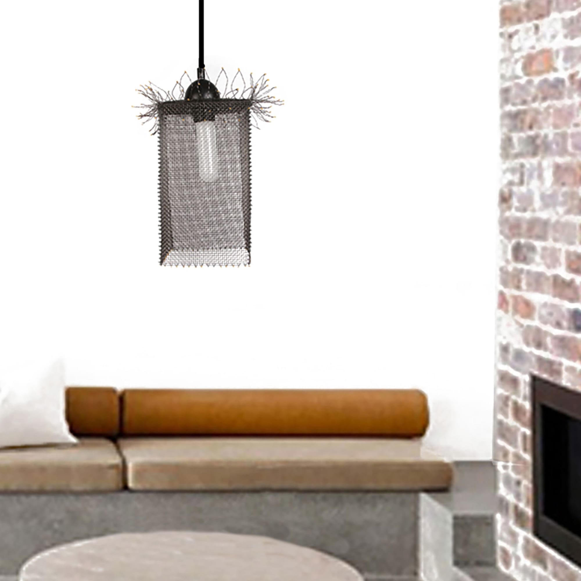 "Fringe I" - Steel Wire Mesh Art Pendant Light - Medium by Anne Lindsay ...