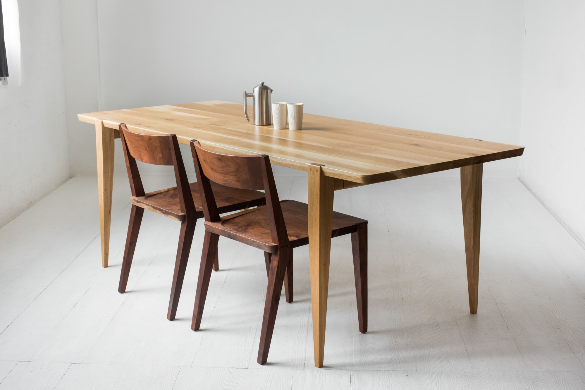 84" Oslo Dining Table in White Oak by Studio Moe | Wescover Tables