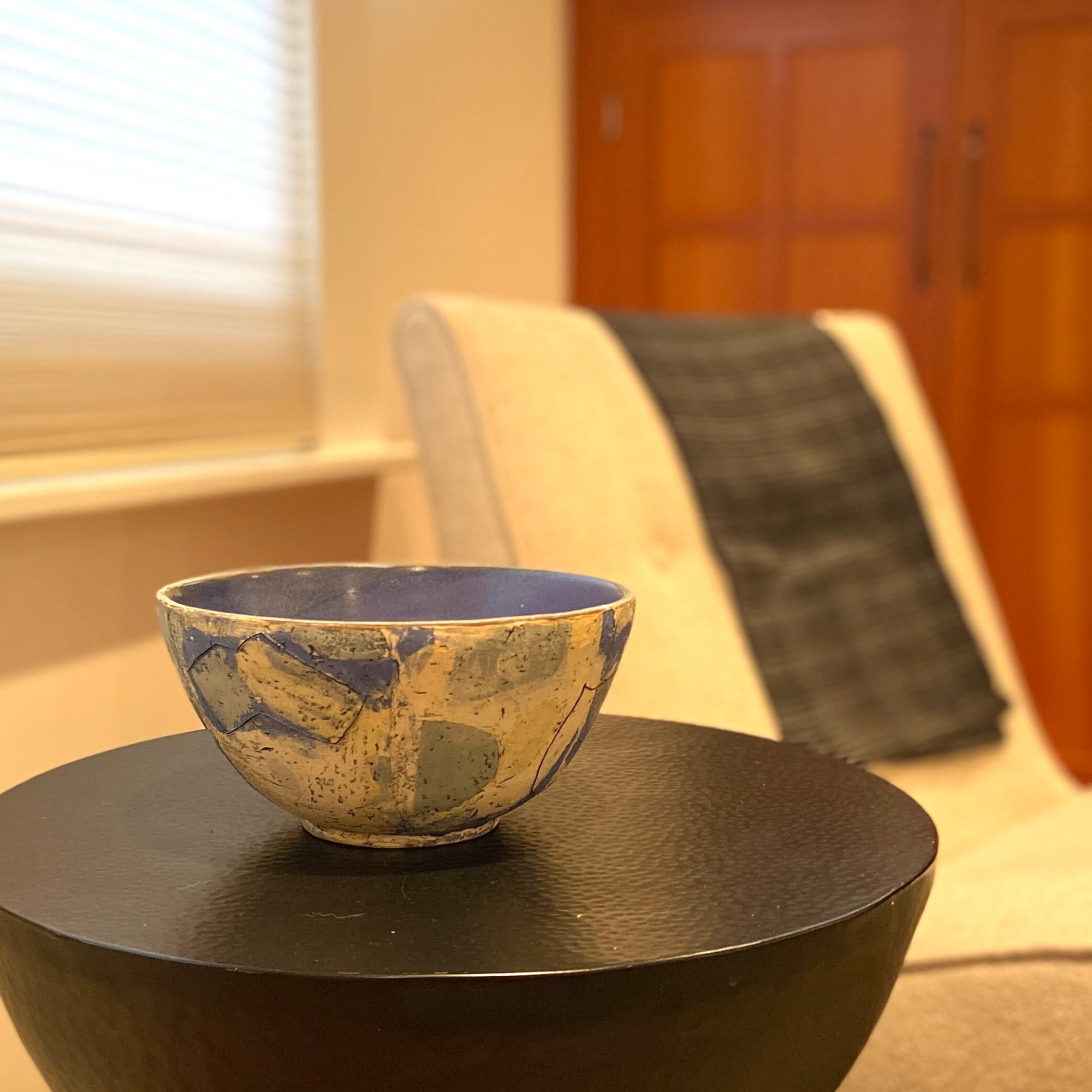 Handmade Hand-painted Abstract Painted Bowl by cursive m ceramics ...