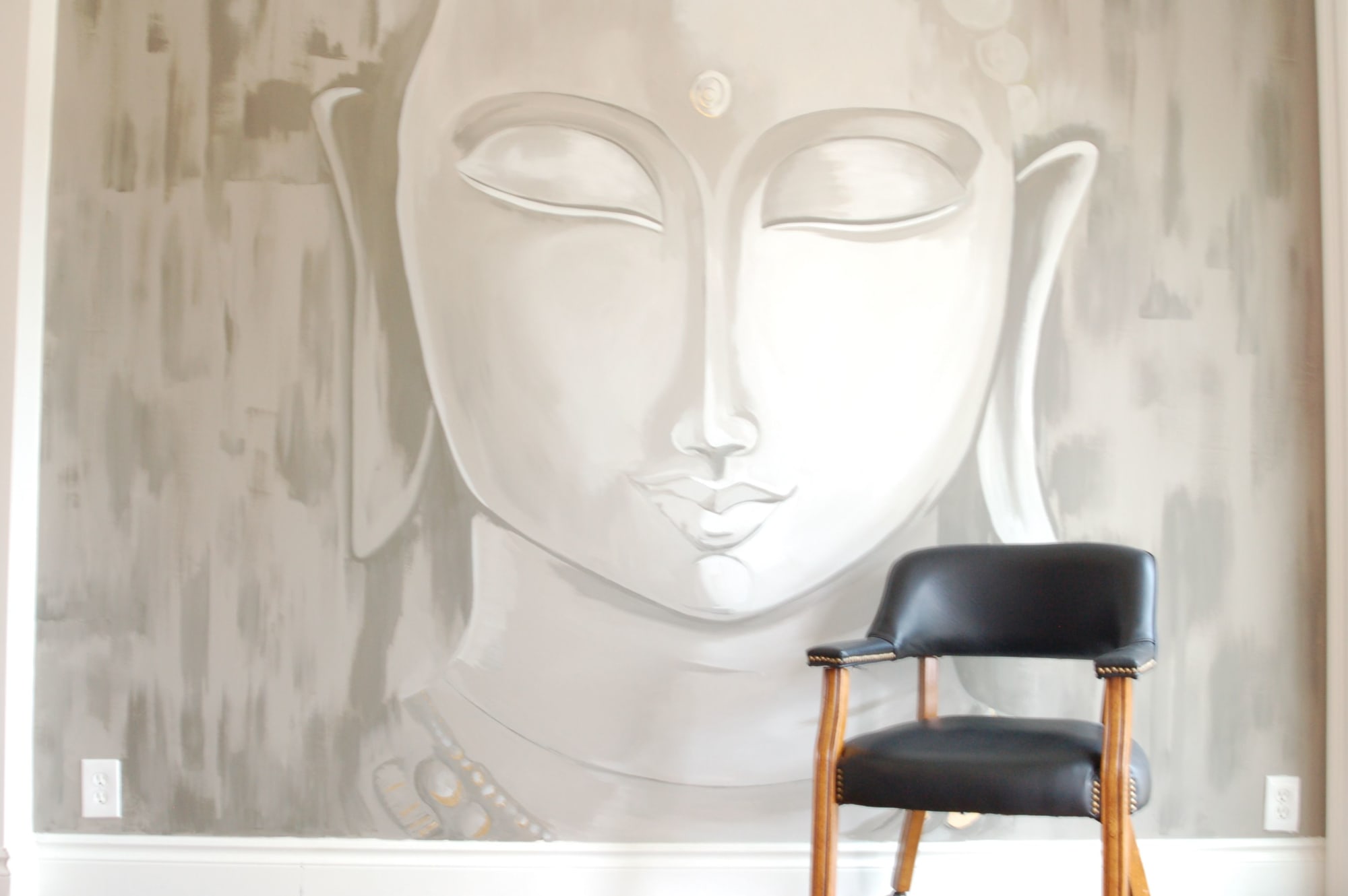 meditation room mural by REBECCA BARBOUR | Wescover Murals