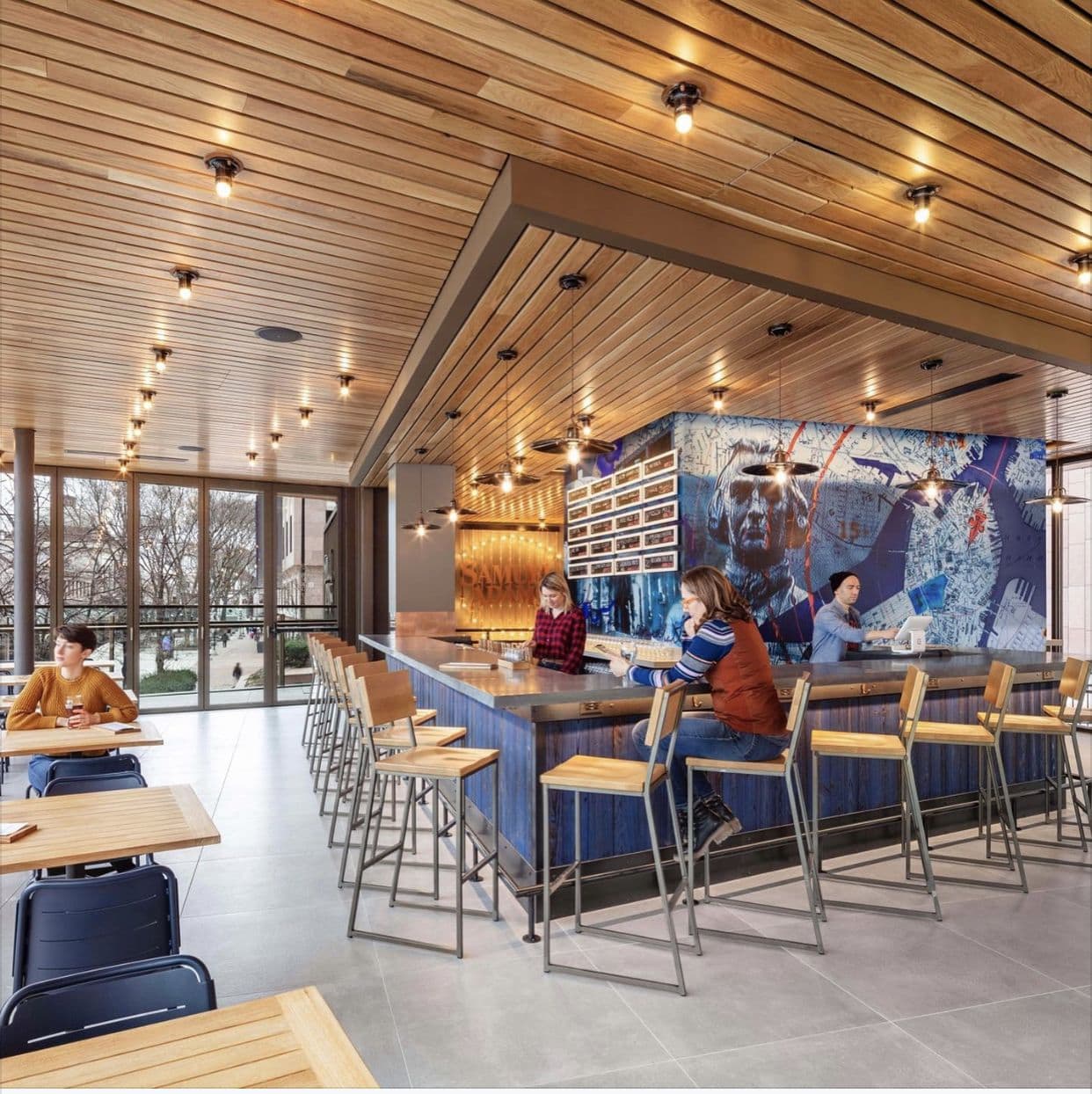 Samuel Adams Tap Room Mural by Stephen Sheffield Photography, Collage ...