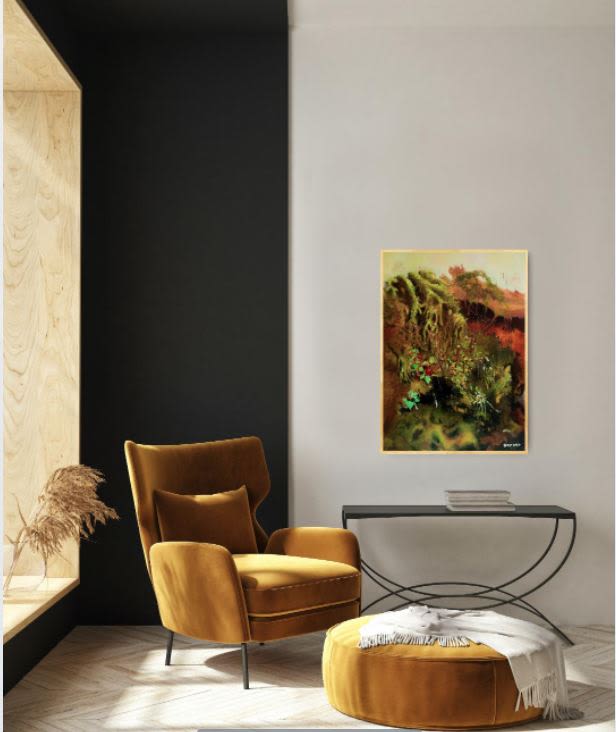 Green Fall by Art by Bgr / Benedicte Grange Rogulski | Wescover Paintings