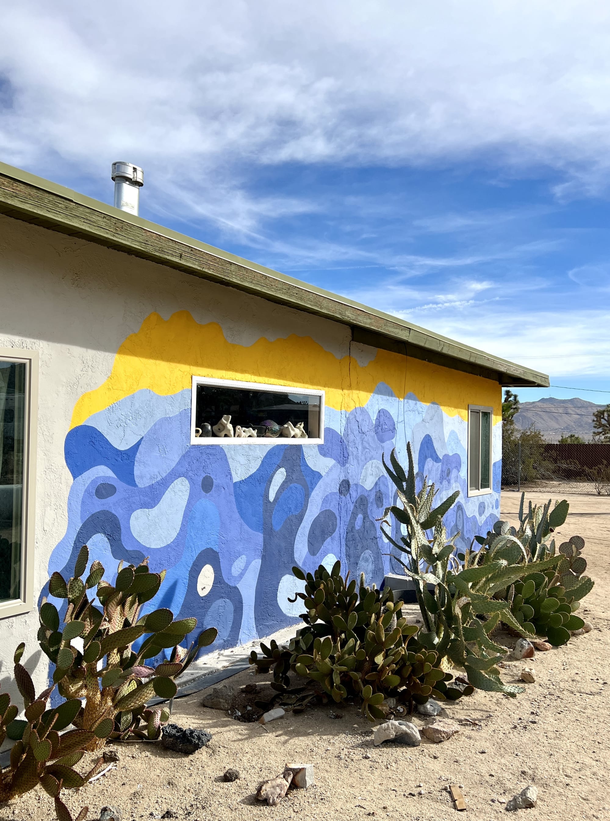 Blue hills, abstract landscape mural by Kelly Witmer | Wescover Street ...