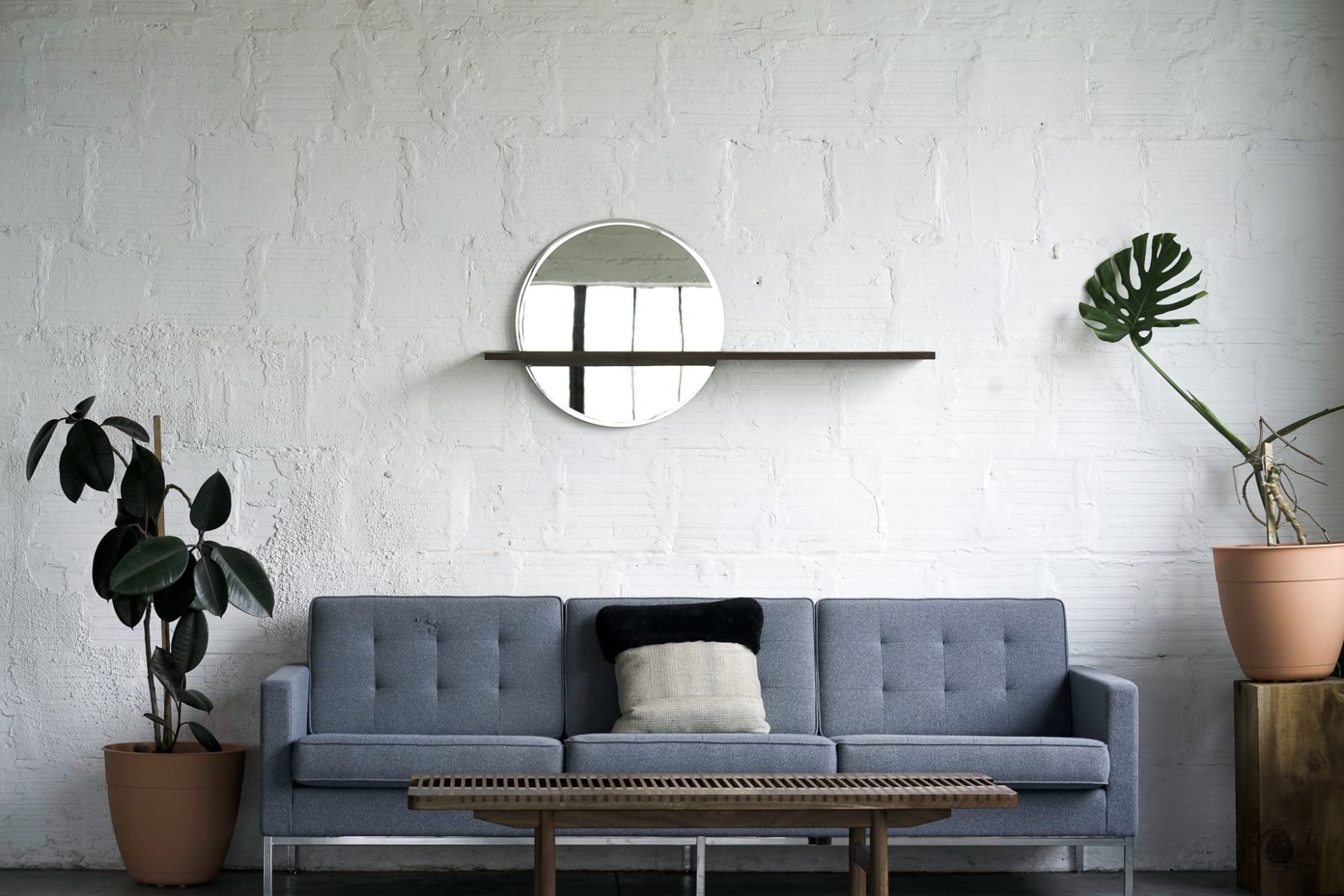 Floating Mirror Hardwood Shelf by THE IRON ROOTS DESIGNS | Wescover ...