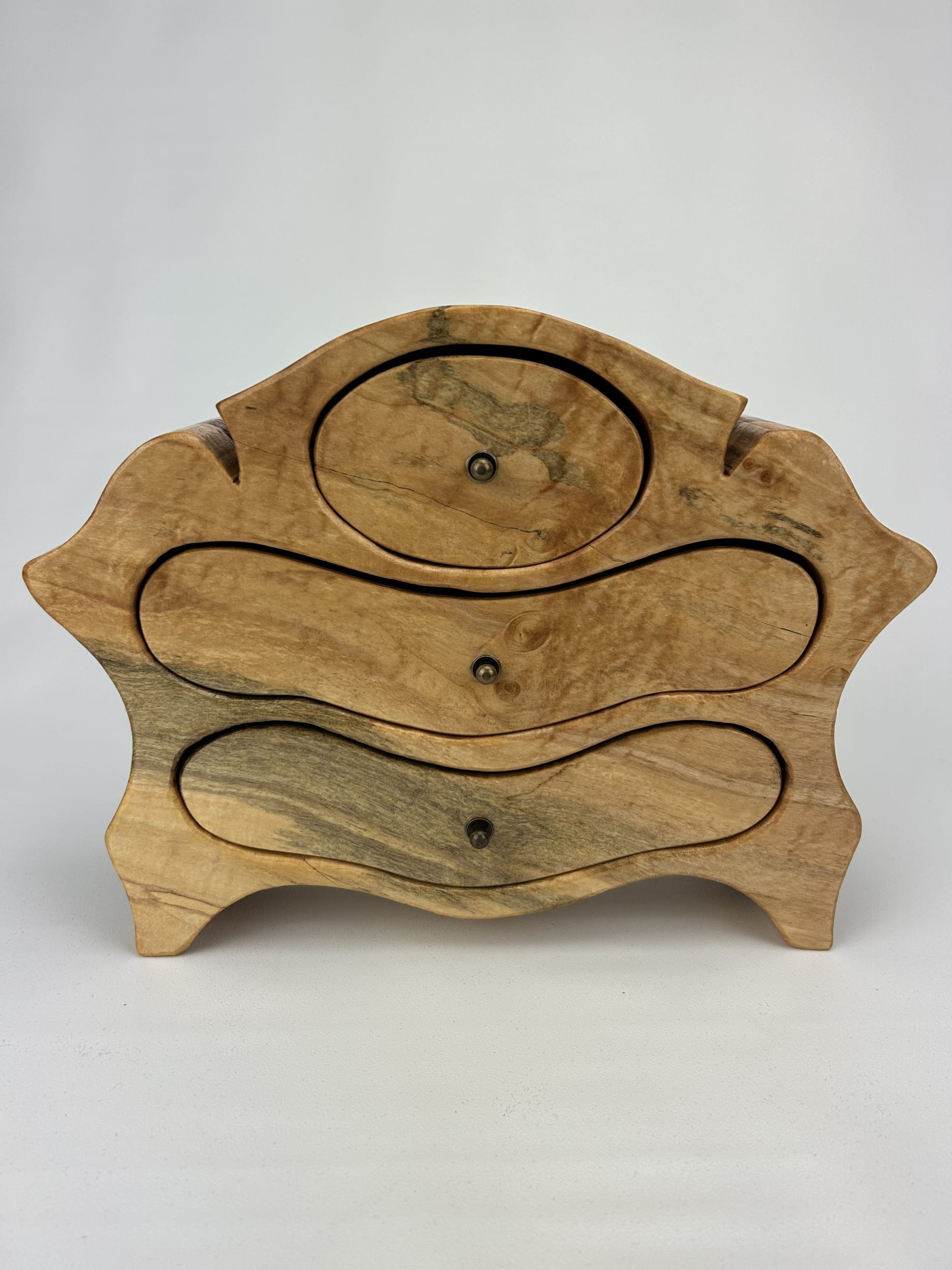 Spalted maple and mahogany wooden jewelry keepsake box by Made By RP ...