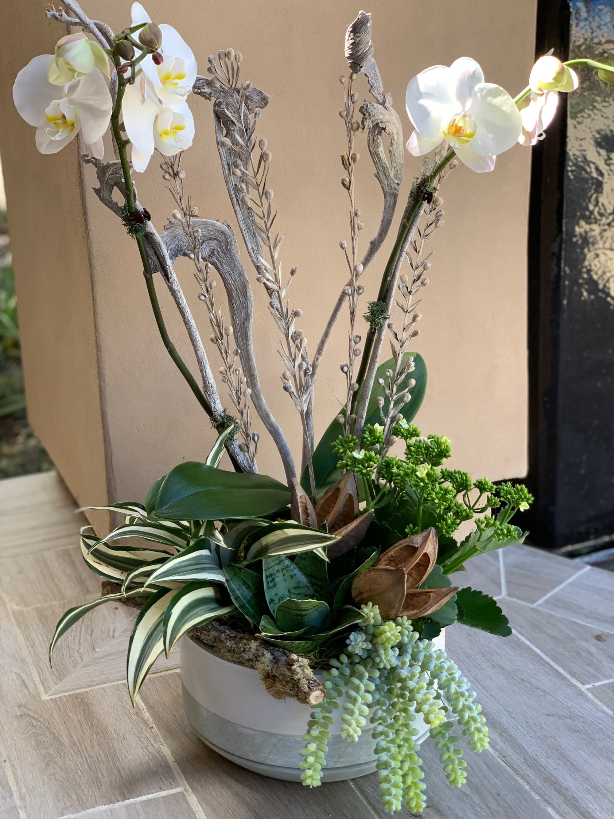 Pure white Orchid arrangement by Fleurina Designs | Wescover Floral ...