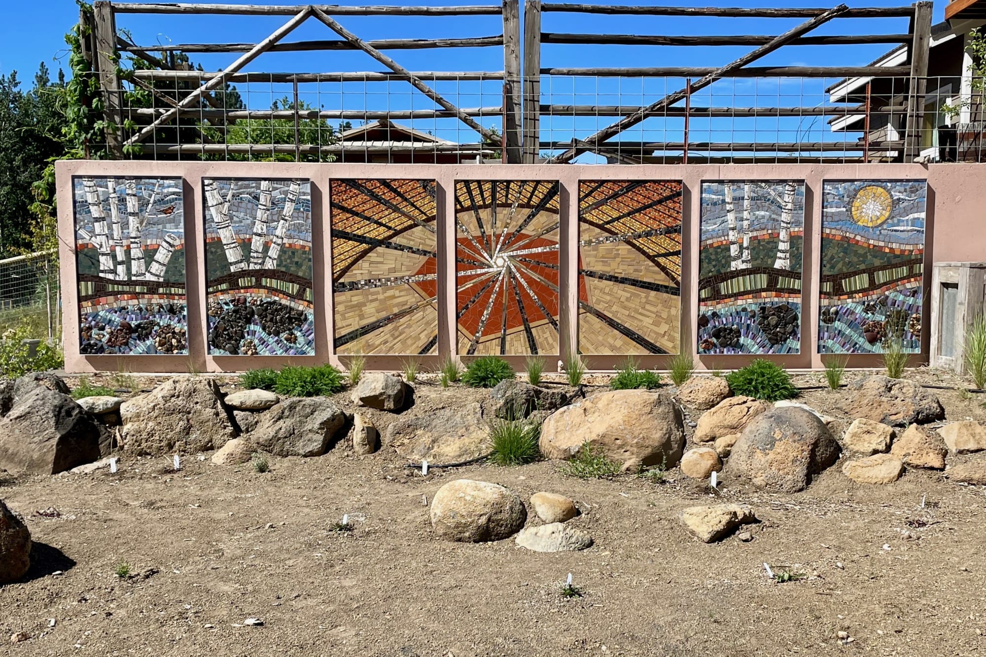 Re-Imagine - Custom 7-panel recycled tile mural by Rochelle Rose ...