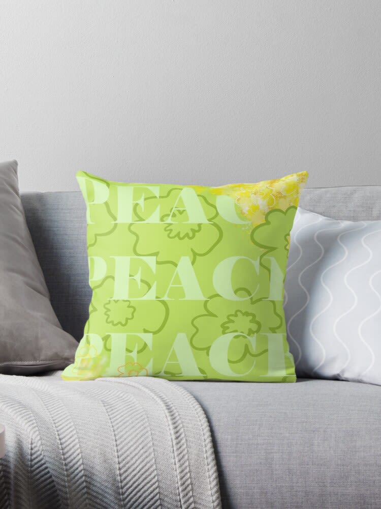 "Peace Repeated" Throw Pillow by Peace Peep Designs | Wescover Pillows