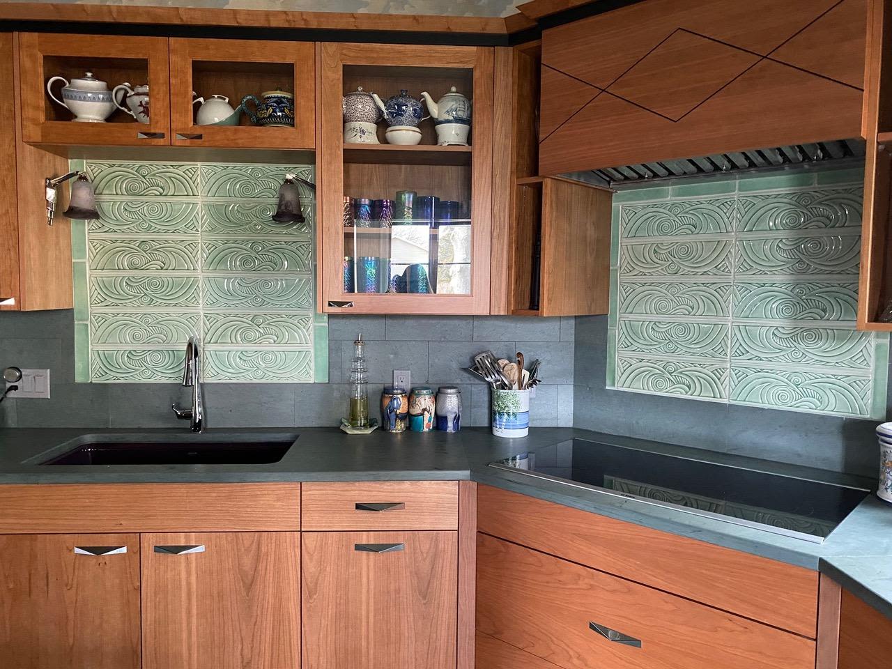 Wave Tile Backsplashes by Lynne Meade | Wescover Tiles