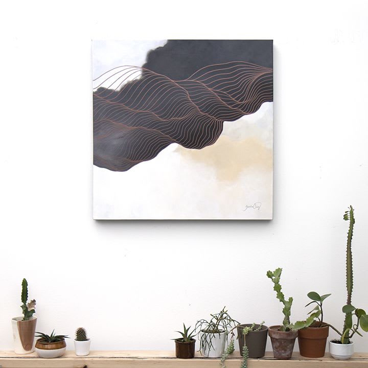 "An Overwhelming Calm" abstract line painting by Tracie Cheng ...