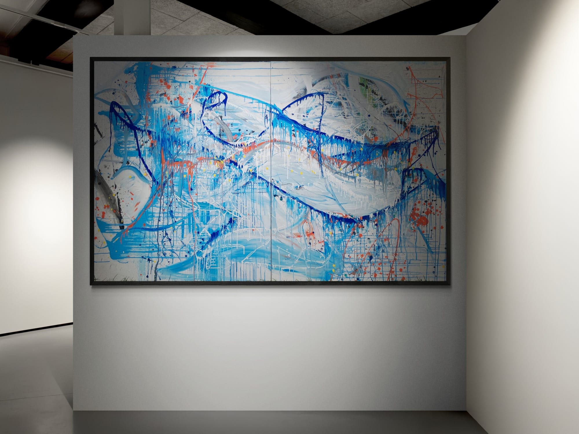 The Waterfront 1 and 2 (Diptych) by Edward Wilcox | Wescover Paintings