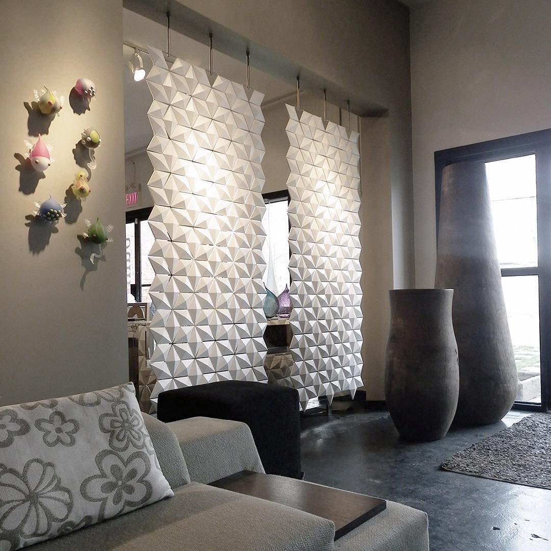 Facet hanging room divider 102 x 226cm – 2 pieces by Bloomming, Bas van ...