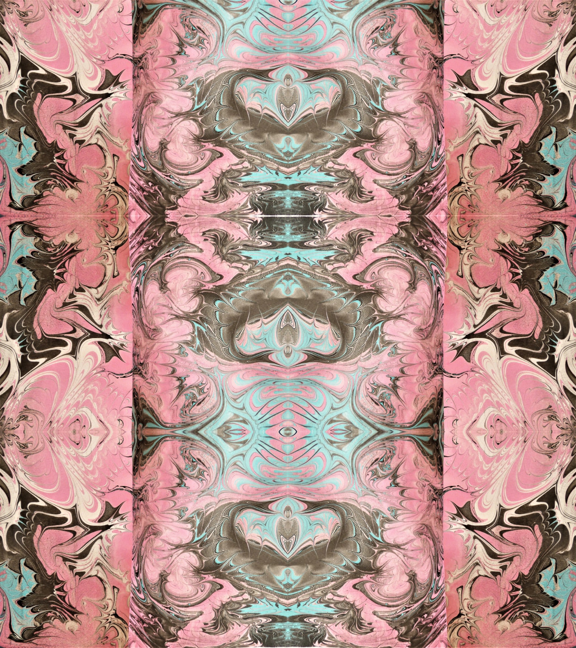 Pink arabesque by KALEIDO MARBLING ART | Wescover Prints