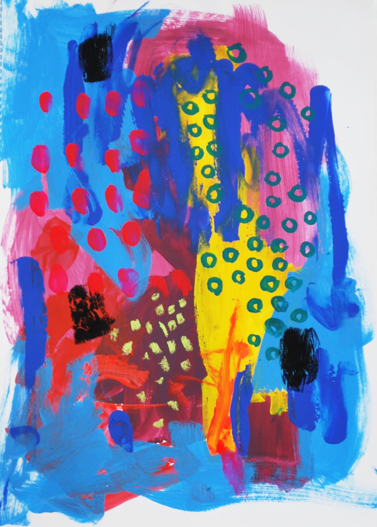 Colourful life - abstract art on paper by Aasiri Wickremage | Wescover ...