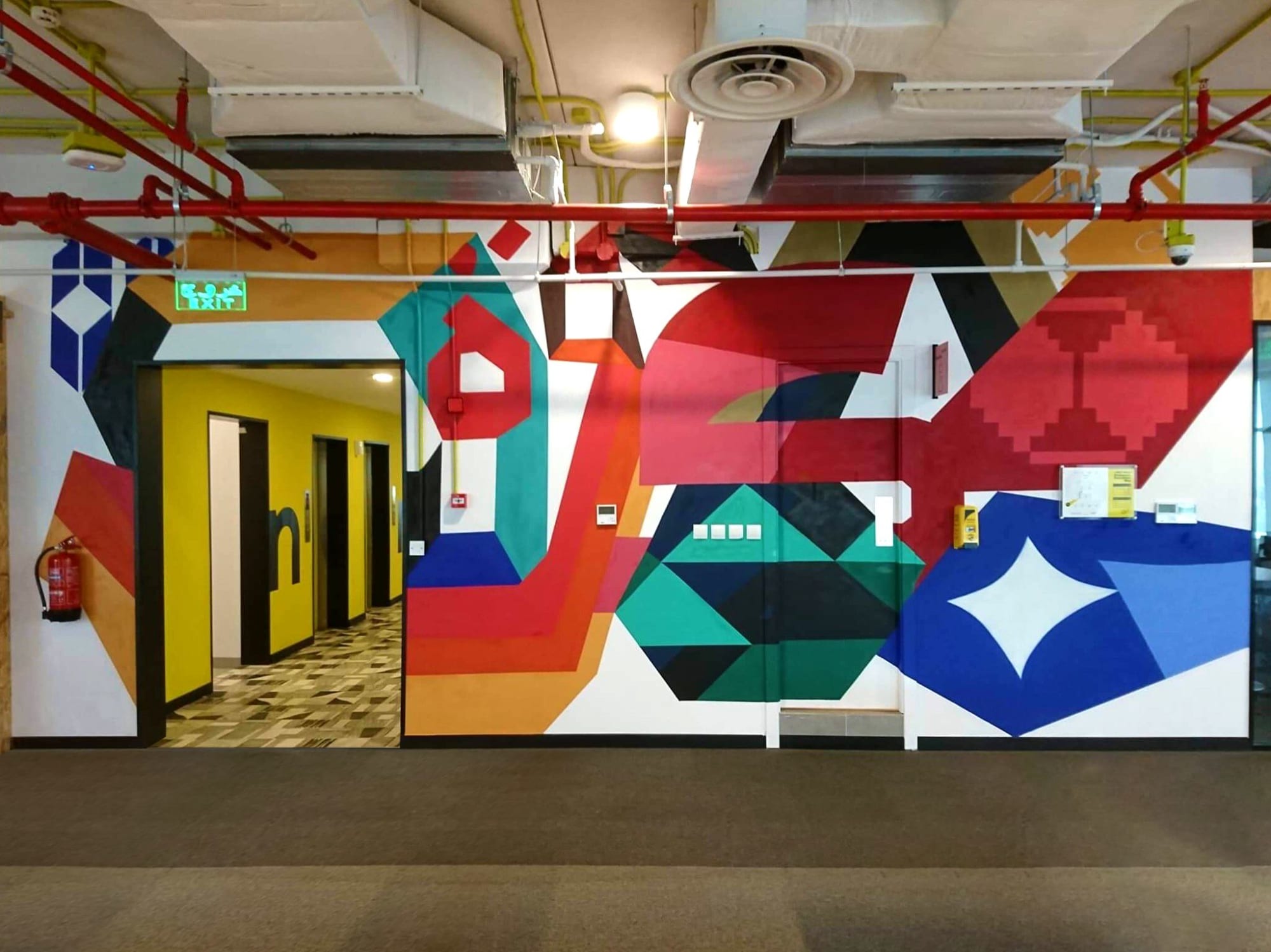 Wall Mural by Mark Barretto at Noon E Commerce Solution KSA Head Office ...