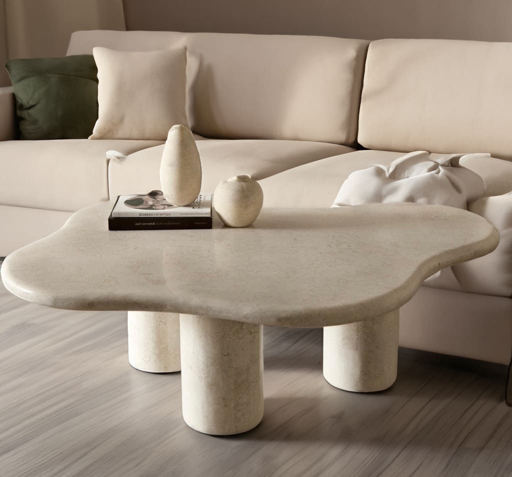 Travertine Coffee Table. Natural Stone Coffee Table. Marble by ...