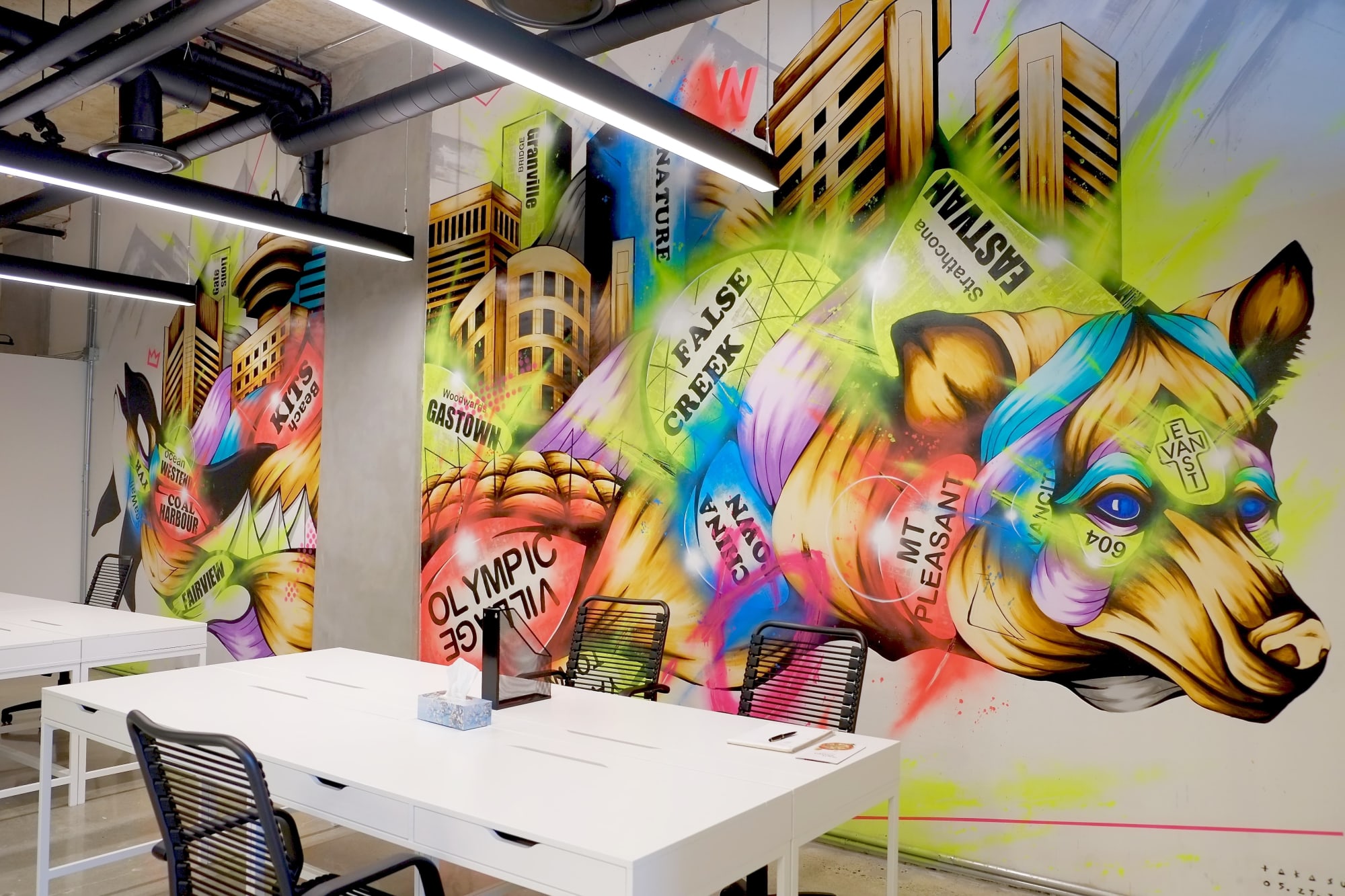 Vancouver Condo Team Office Mural by Taka Sudo at Oakwyn Realty ...