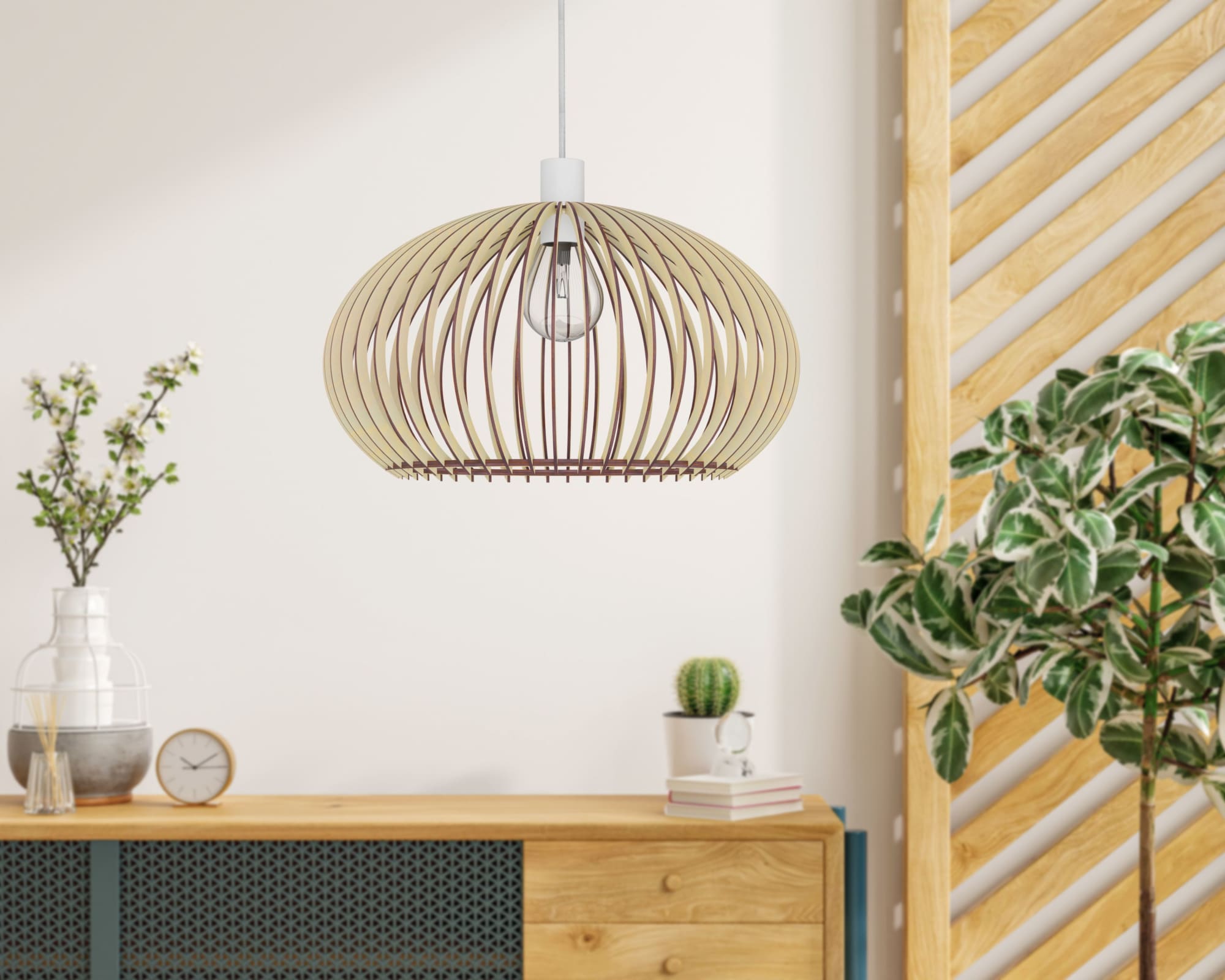 WOODEN CEILINg PENDNT LAMP Annie 001 by ANEKOdesign | Wescover Pendants