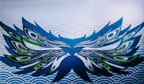 Wings of Their Own - Seattle Seahawks | Interior Mural Installation by ...
