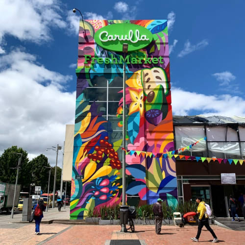 Mural by LEDANIA seen at Carulla FreshMarket, Usaquén | Wescover