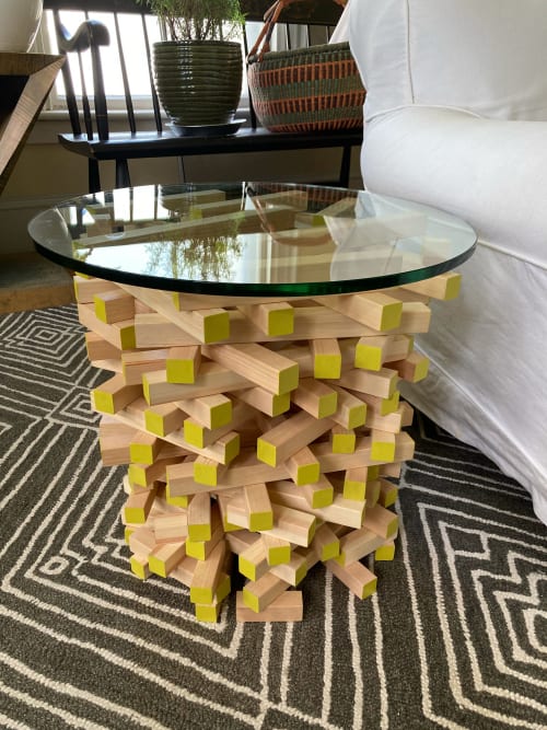 "Cartesian Crossing" accent table by Richard Chalmers | Wescover Tables