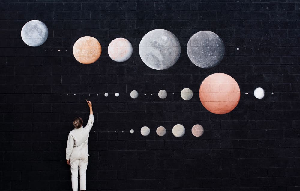 48 Moons by Stella Maria Baer at Call, Denver | Wescover Murals