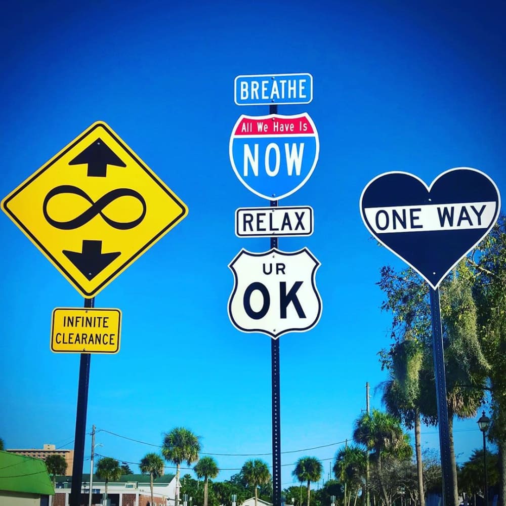 Road Sign Triptych by Scott Froschauer Art | Wescover Signage
