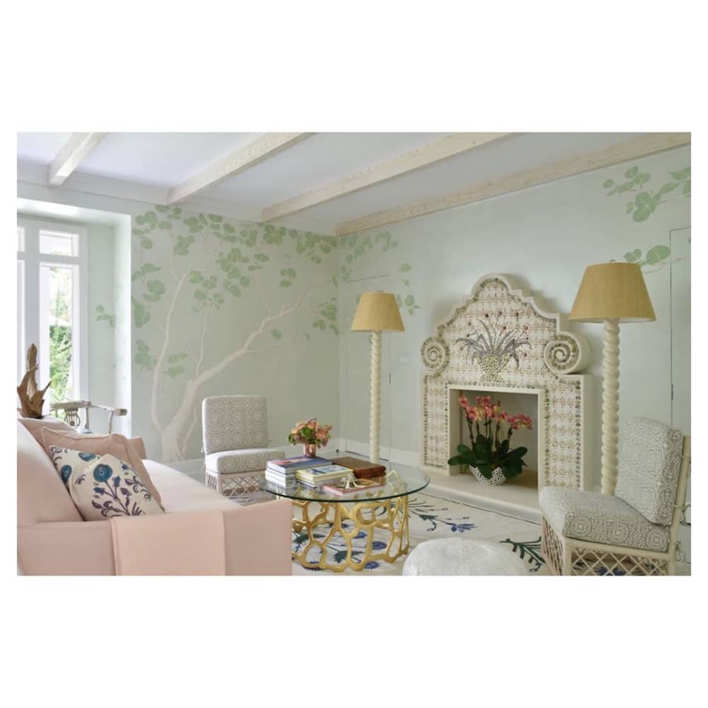 Shell Mosaic Fireplace by Christa Wilm | Wescover Fireplaces