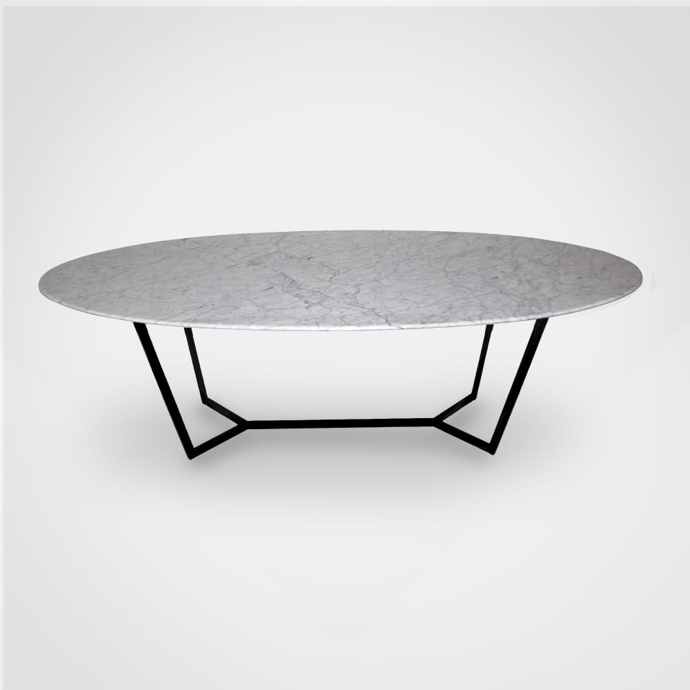 Ellipse - Statuarietto marble Dining table by DFdesignLab - Nicola Di ...