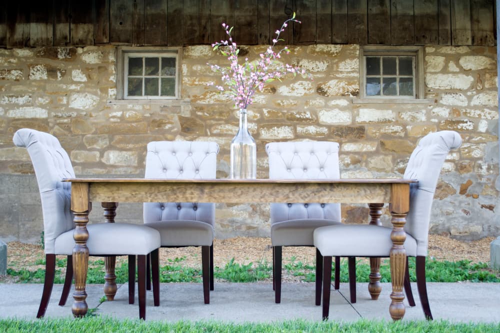 Traditional Farmhouse Table with Turned Legs by Hazel Oak Farms ...