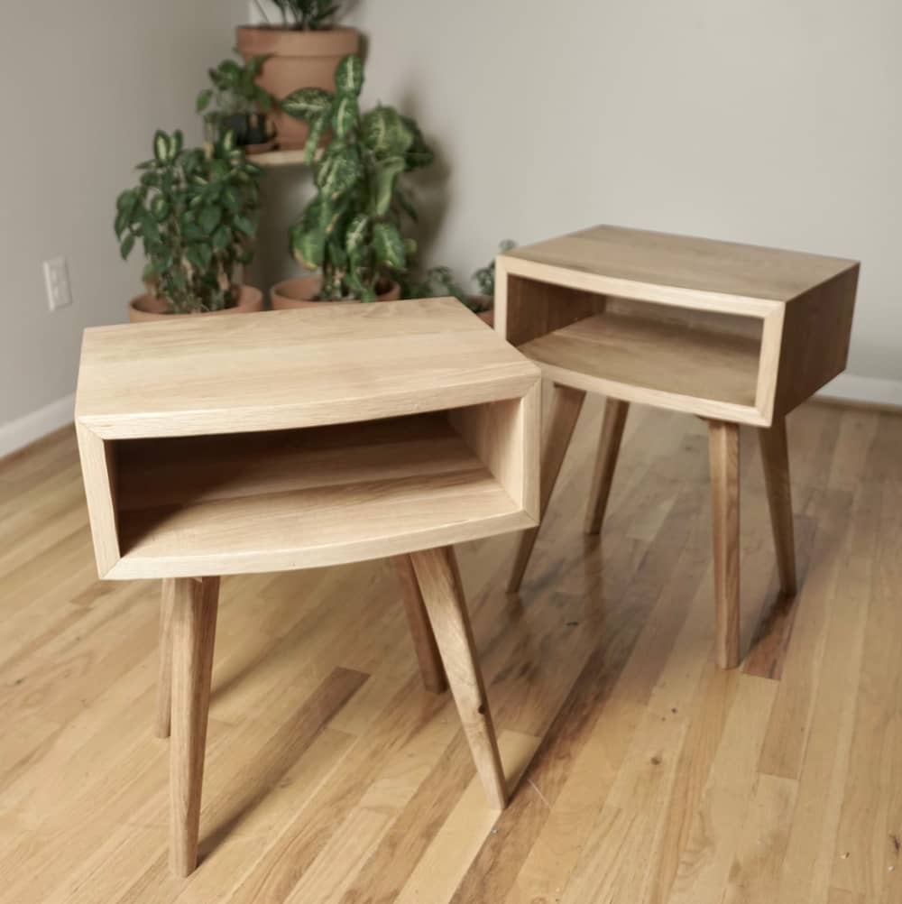 Scandinavian End Table, Cubby End Table by Crafted Glory | Wescover Tables
