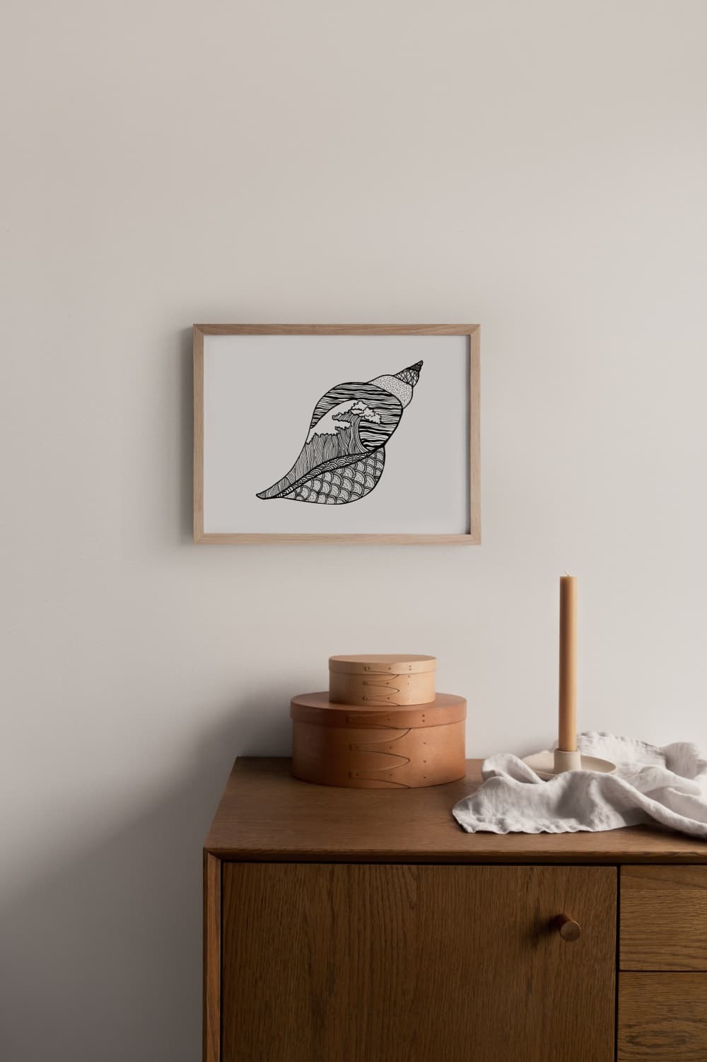 Shell Art Print, Sea Shell Print, Beach Decor by Carissa Tanton ...