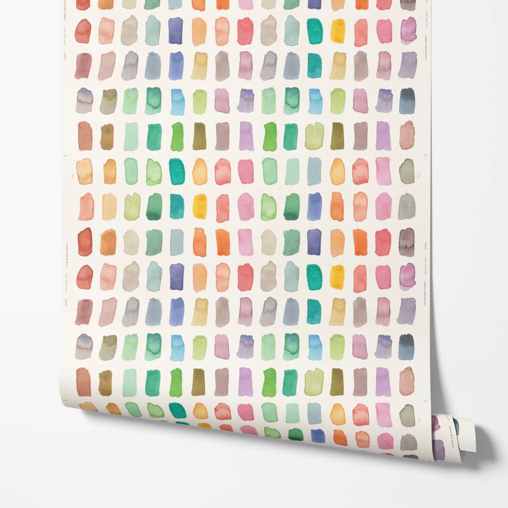 Color Grid Multi Wallpaper by Color Kind Studio | Wescover Wall Treatments