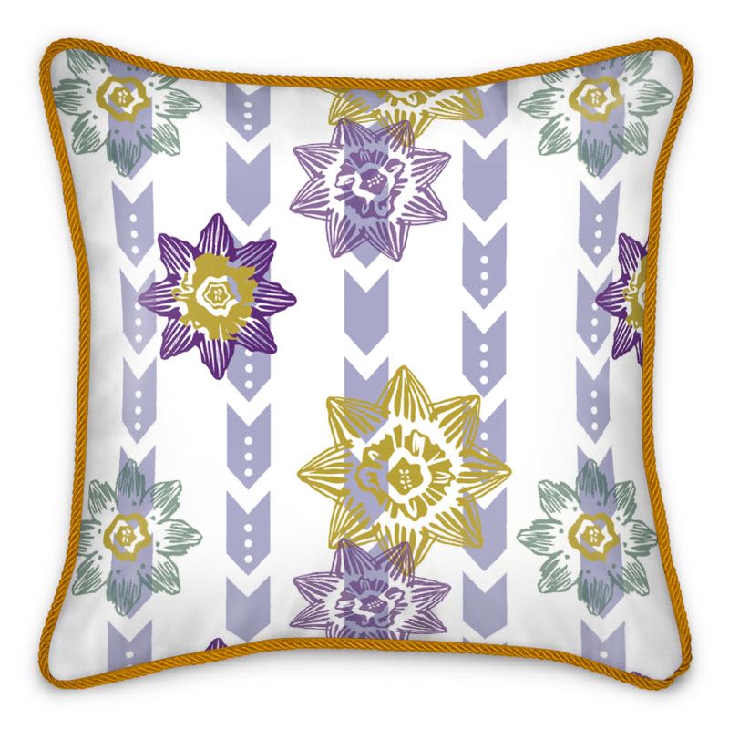 Daisy Pattern Silk Cushion by Sean Martorana | Wescover Pillows