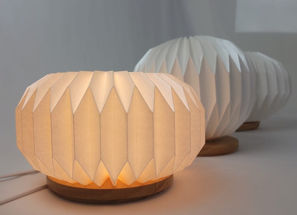 Sphere M - modern origami table lamp, accent desk lamp by Studio Pleat ...