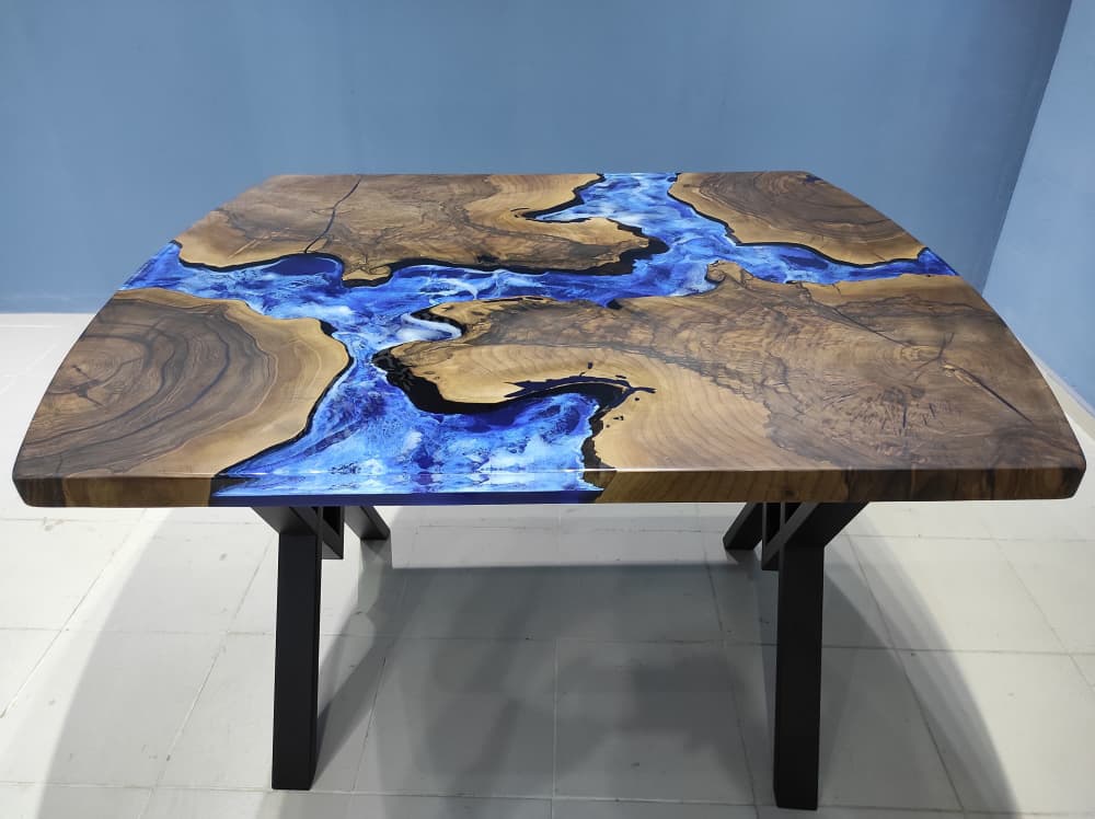 Custom Ocean Epoxy Bar Table, Dining Room Table by Luxuryepoxyfurniture ...