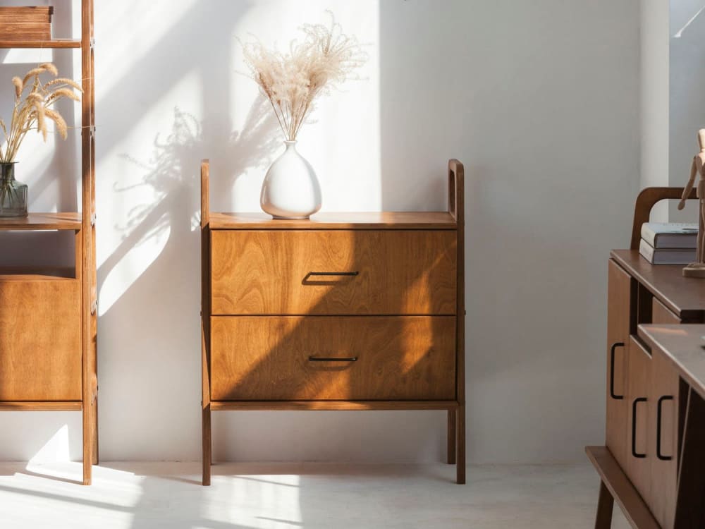 Mid century modern bookcase Mini with drawers by Plywood Project ...