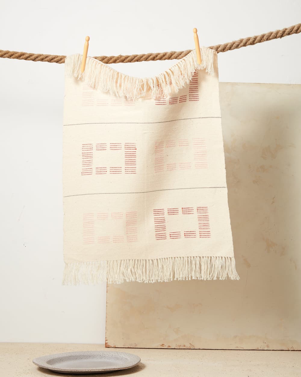 Blocks Towel - Rust by MINNA | Wescover Linens & Bedding