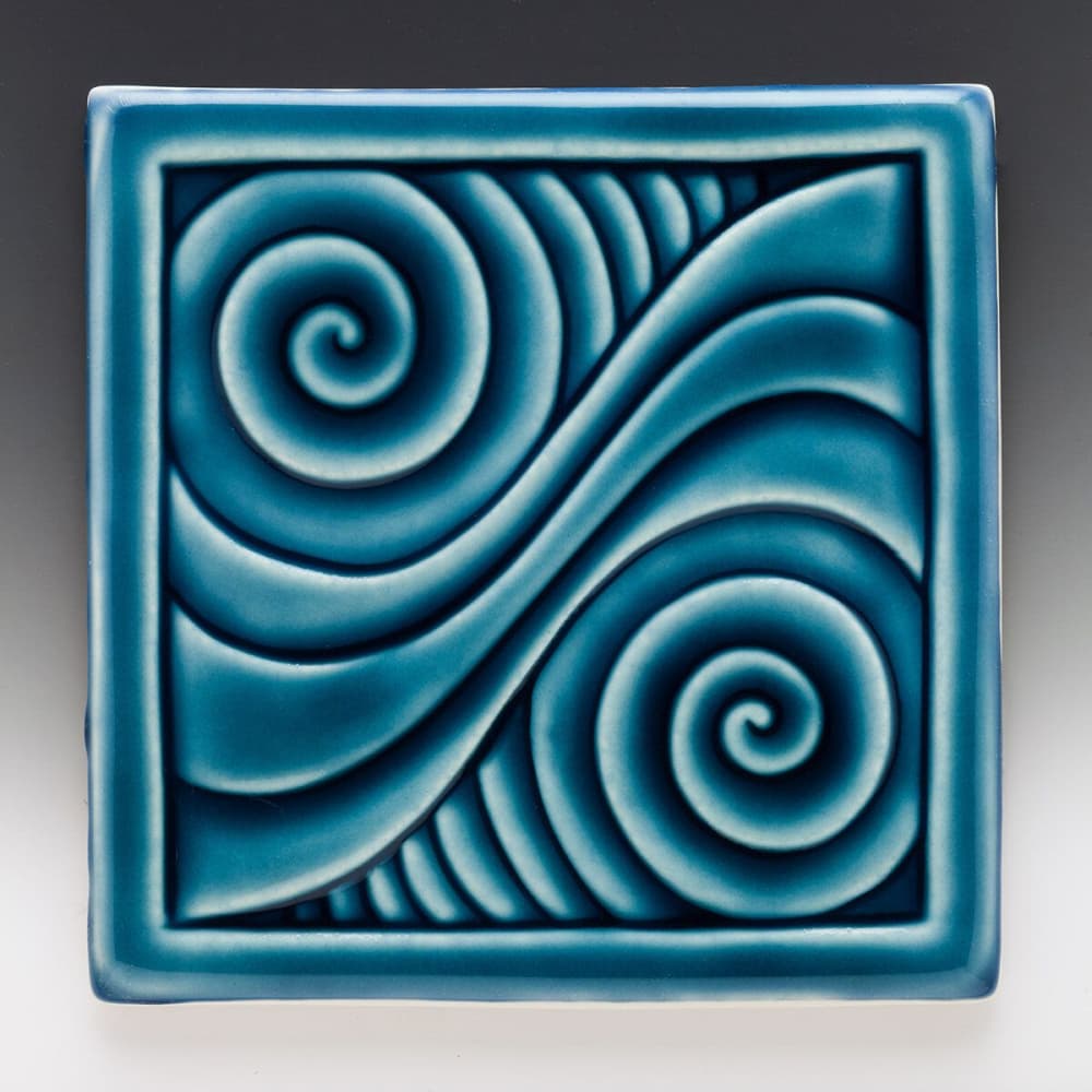 Double Swirl Tile by Lynne Meade | Wescover Tiles