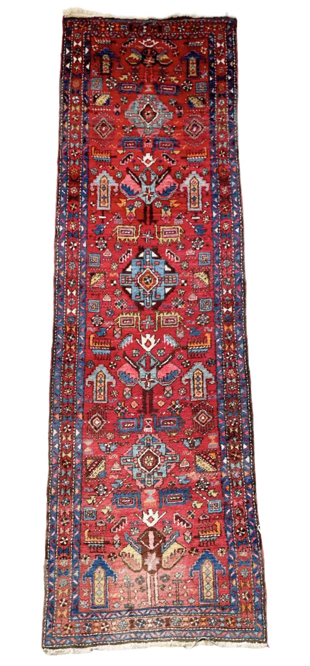 UNBELIEVABLY CHARMING Vintage Tribal Runner w/ Nomadic Motif by The ...