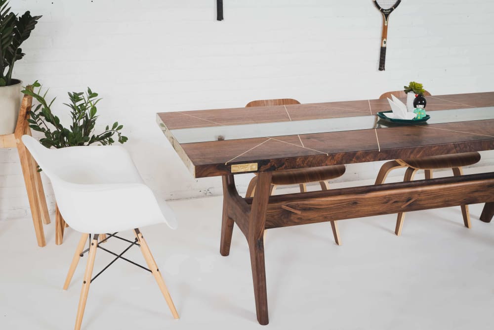The Provo Dining Table :: Beautiful Live Edge, Glass and Bra by ...