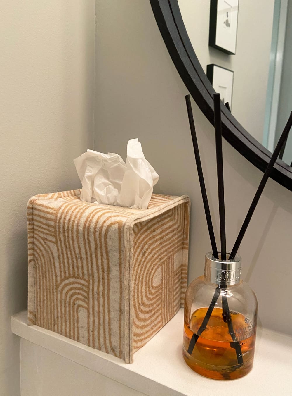 Tissue Box Cover Merino Wool Felt Rake Bamboo by Lorraine Tuson ...