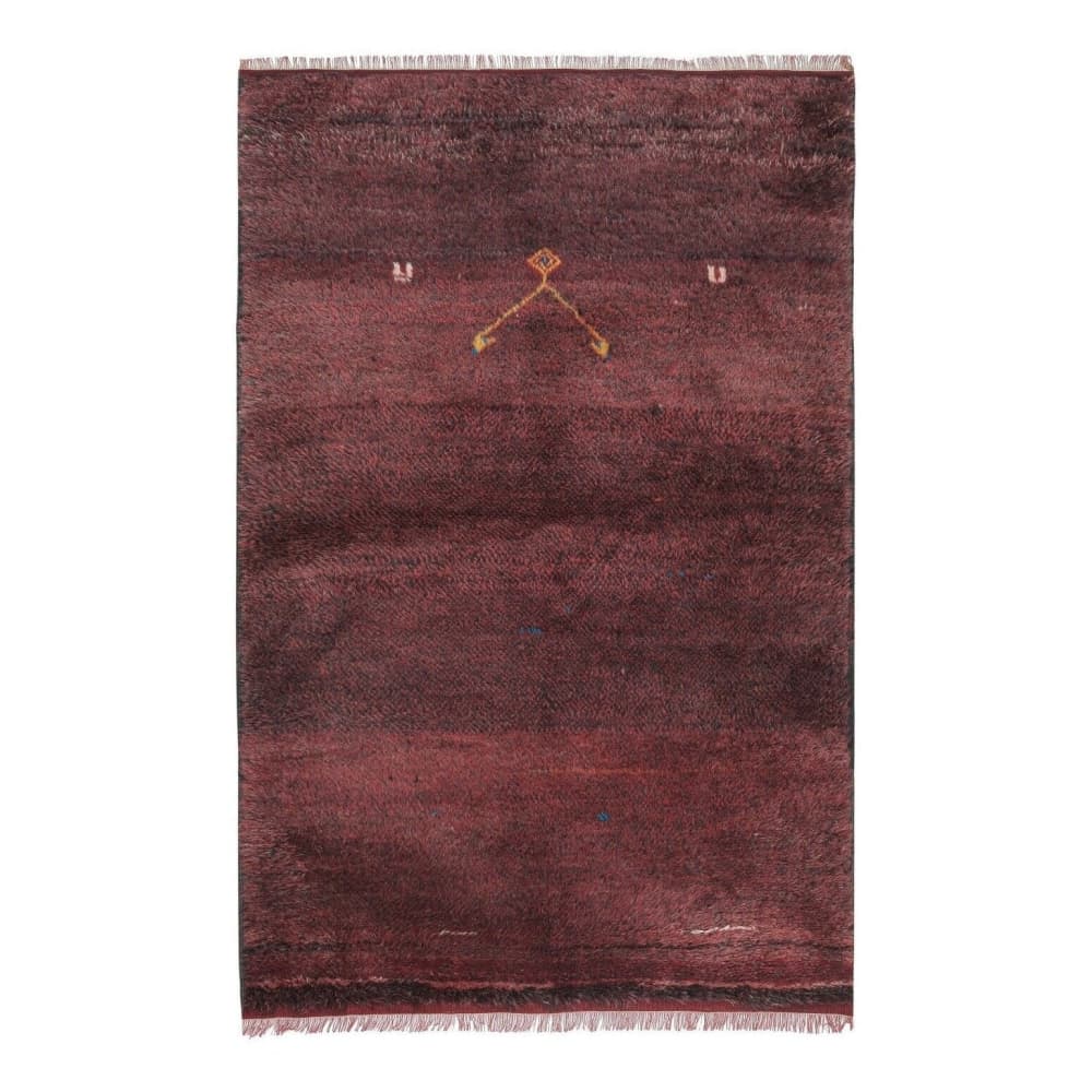 Vintage Savvy Red Shaggy Tulu Rug 4' X 6'3" by Vintage Pillows Store ...