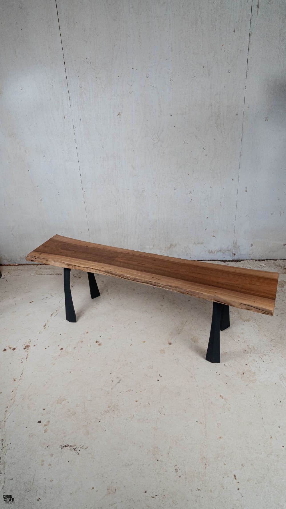 English Walnut + Steel Bench by Simon Silver Designs | Wescover Benches ...