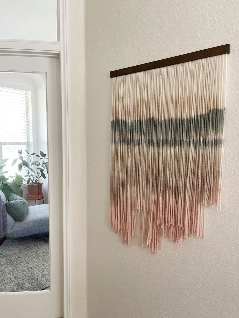 Abstract Dip Dyed Wall Hanging- Down by the Lakes #1 by Mpwovenn Fiber ...