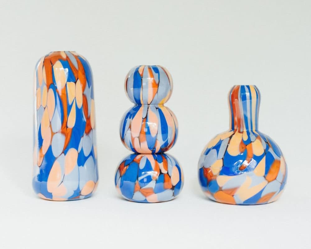 Glass Blown Forever in Blue Jeans Mini Vase by Maria Ida Designs ...